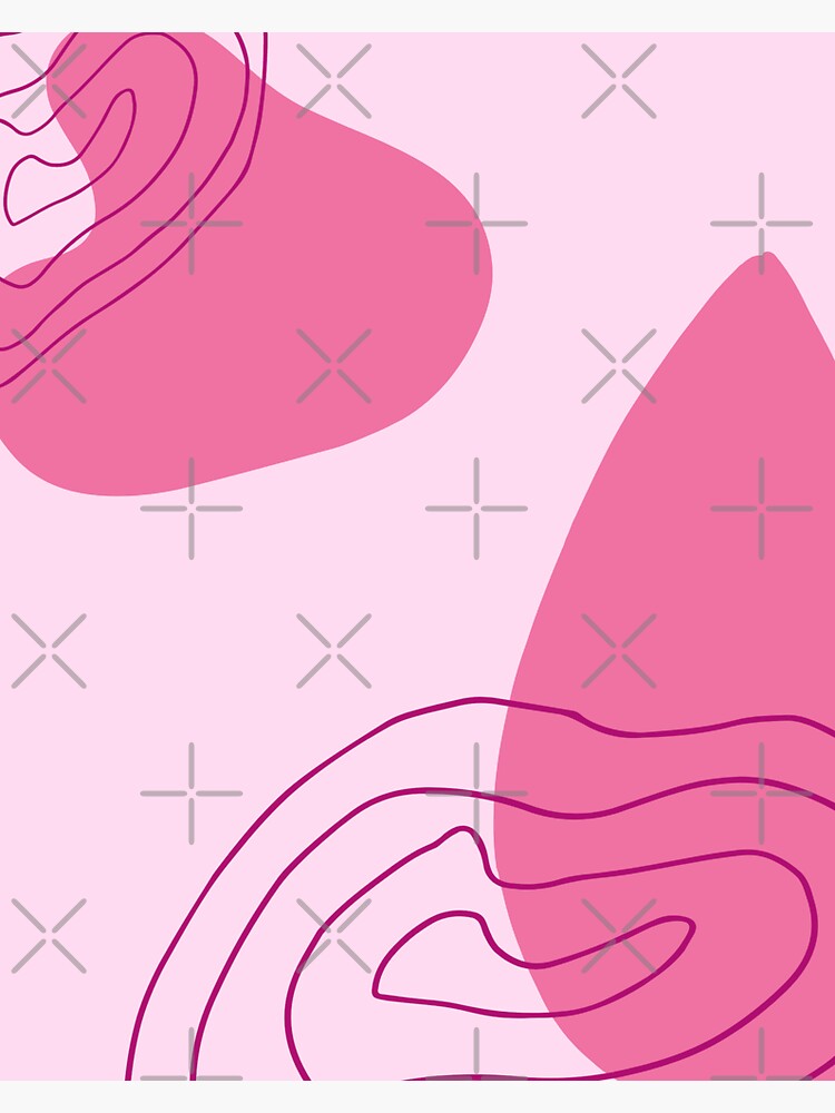 "Print with pink organic shapes" Sticker by Swift-DTS | Redbubble