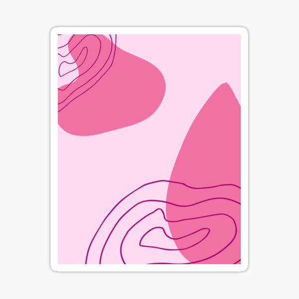 "Print with pink organic shapes" Sticker by Swift-DTS | Redbubble