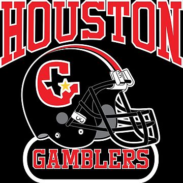 "Houston Gamblers Helmet" Essential T-Shirt for Sale by cooneytoons ...