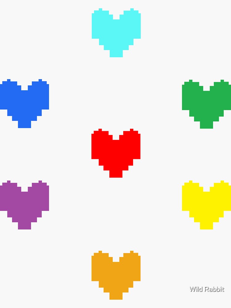 "Undertale Hearts" Sticker for Sale by StyxGD | Redbubble