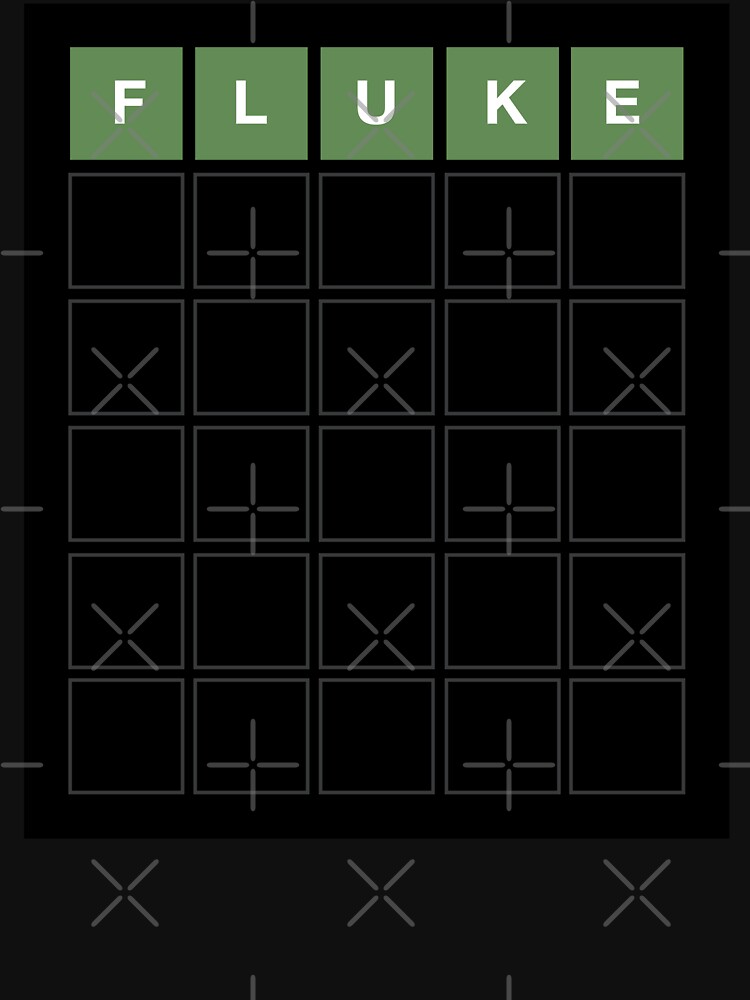 "Wordle Fluke - Funny Wordl Grid Word Game Design" T-shirt for Sale by ...