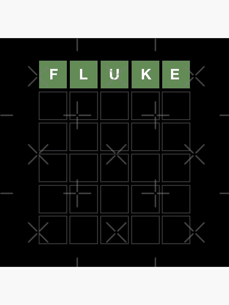 "Wordle Fluke - Funny Wordl Grid Word Game Design" Art Print by ...
