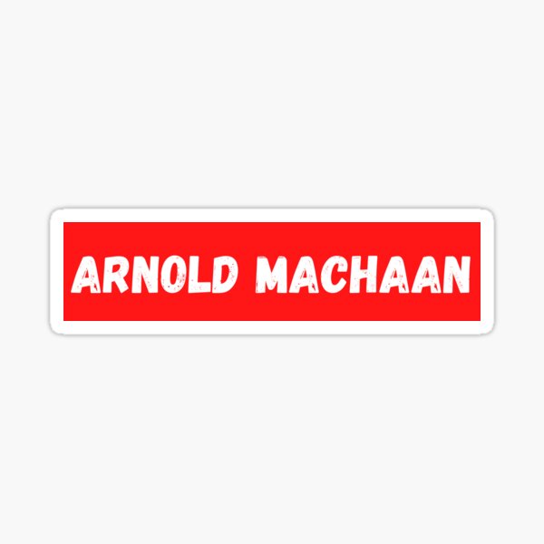 "Arnold Machaan Goodies" Sticker by Malayali-Design | Redbubble