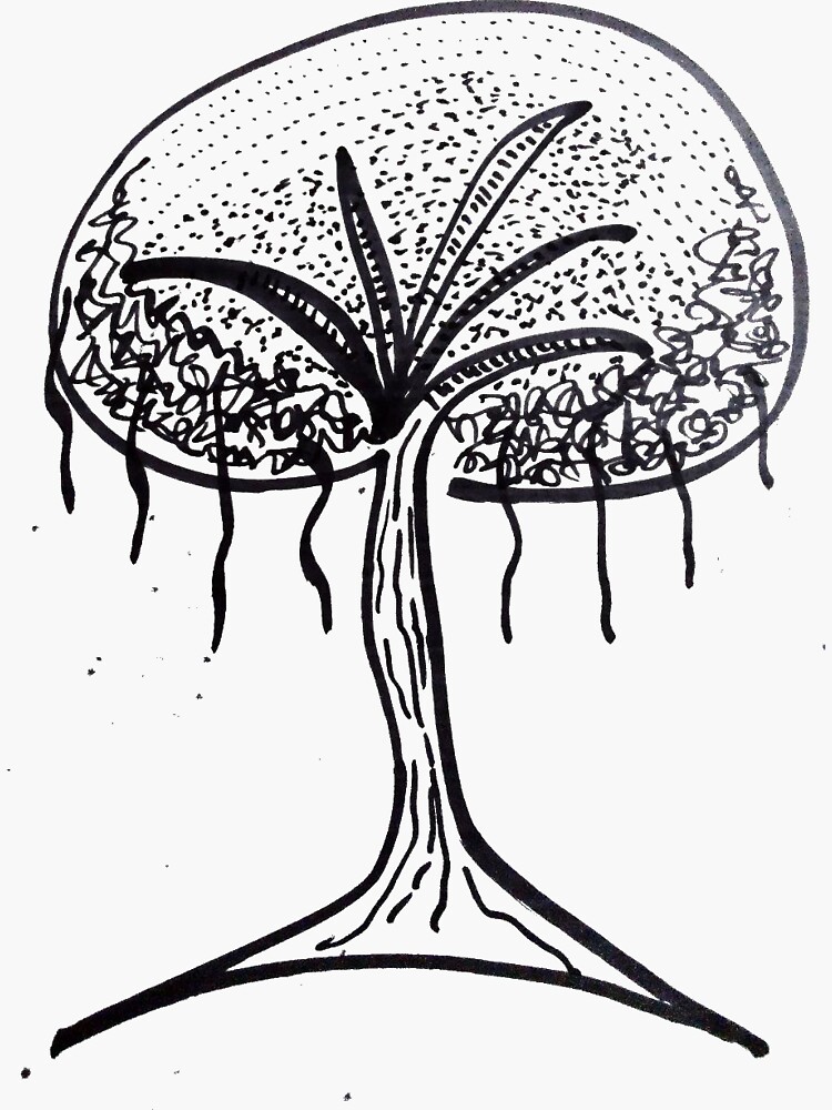 "Iroko - the weeping time tree" Sticker by mauriciopiccini | Redbubble