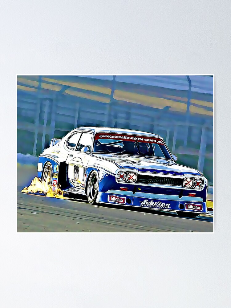 "IMSA Ford Capri Art Print" Poster by JeffReding | Redbubble