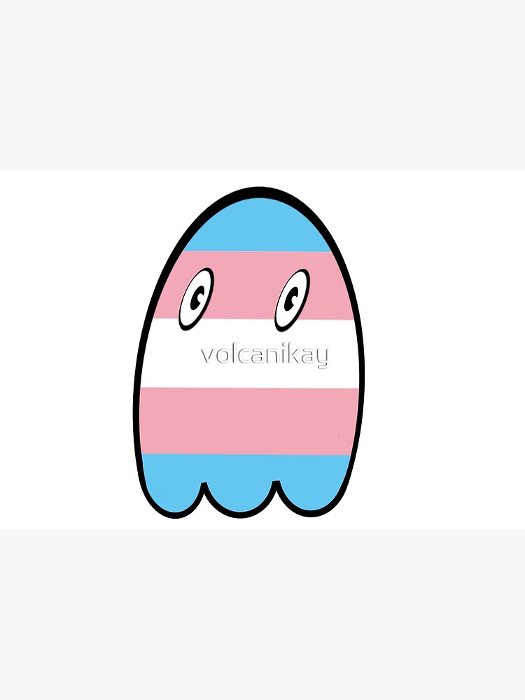 "ghost with trans flag" Poster for Sale by volcanikay | Redbubble