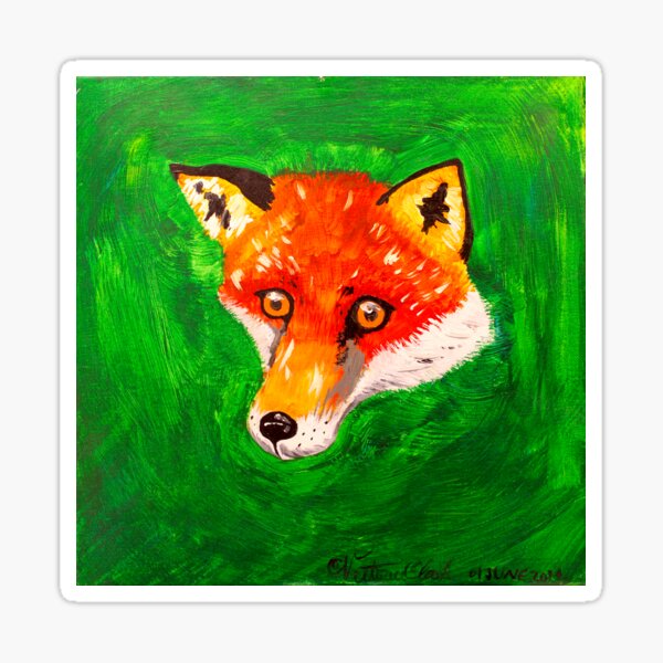 "Fox Face" Sticker by ArtofaNobody | Redbubble