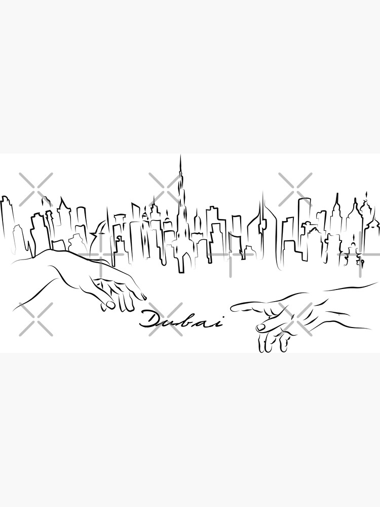 "Dubai line art" Poster for Sale by Mammoths | Redbubble