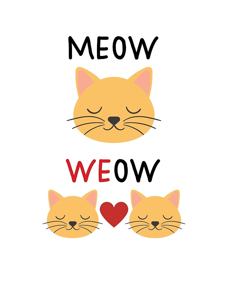 "Meow vs Weow" Poster for Sale by pawtytime | Redbubble