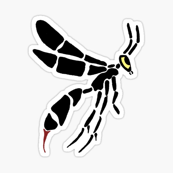 "Tribal Wasp" Sticker for Sale by DavidPeake | Redbubble