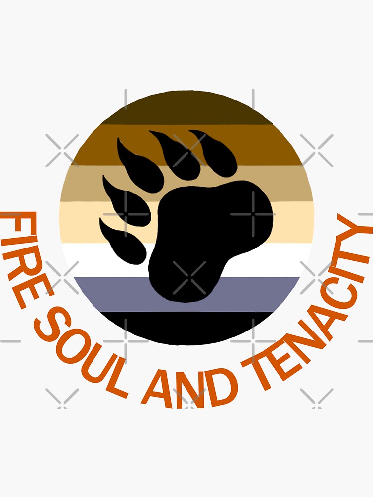 "Bear Activist - Fire Soul And Tenacity" Sticker by couragetoday ...