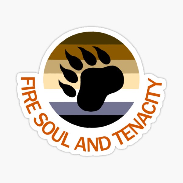 "Bear Activist - Fire Soul And Tenacity" Sticker by couragetoday ...