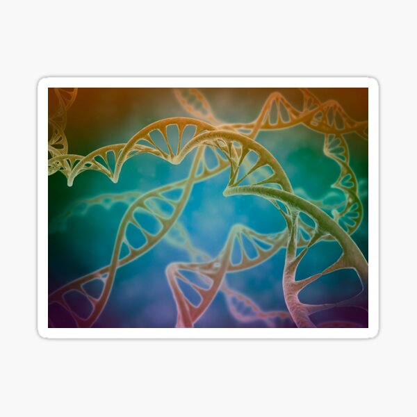 "Cluster of DNA strands." Sticker for Sale by StocktrekImages | Redbubble