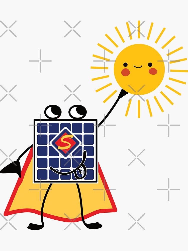 " strong superhero on a rescue mission: solar module with super powers ...