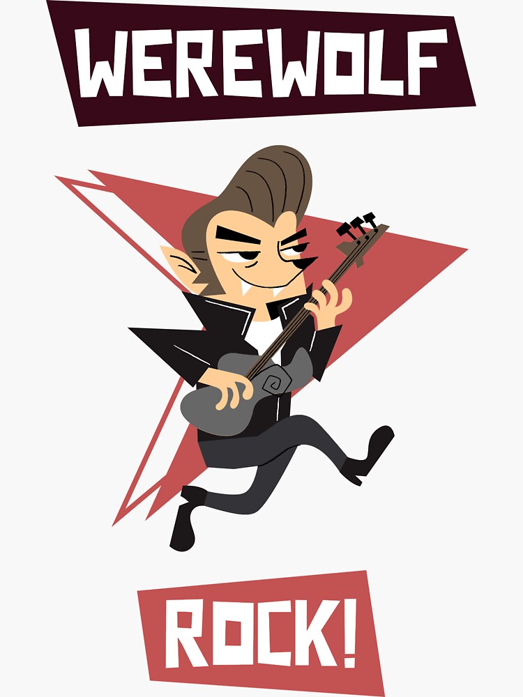 "WEREWOLF ROCK" Sticker by muamer1 | Redbubble