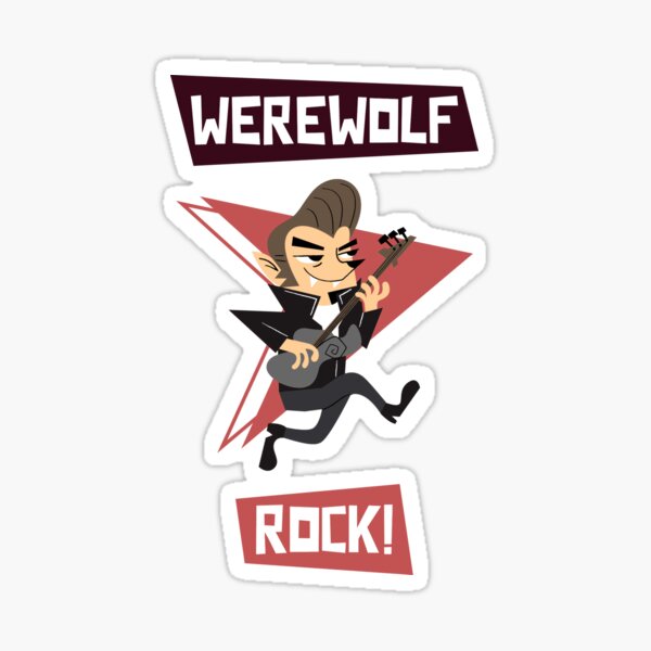 "WEREWOLF ROCK" Sticker by muamer1 | Redbubble