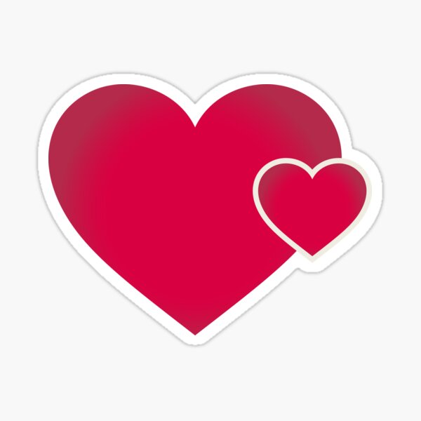 "Two hearts" Sticker for Sale by artMoni | Redbubble