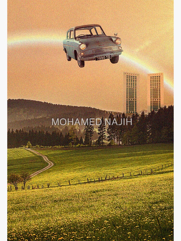 "Flying car fantasy" Sticker by DevilStore69 | Redbubble