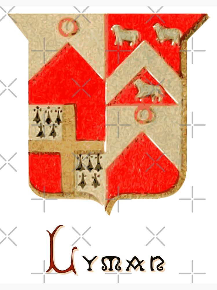 "Lyman Family Coat of Arms" Sticker for Sale by Heraldica | Redbubble