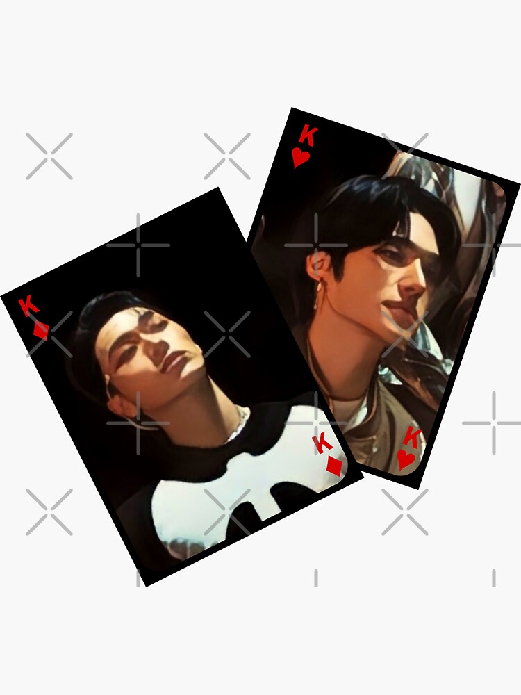 "Ateez WooSan Playing Cards" Sticker for Sale by LiveKpop | Redbubble