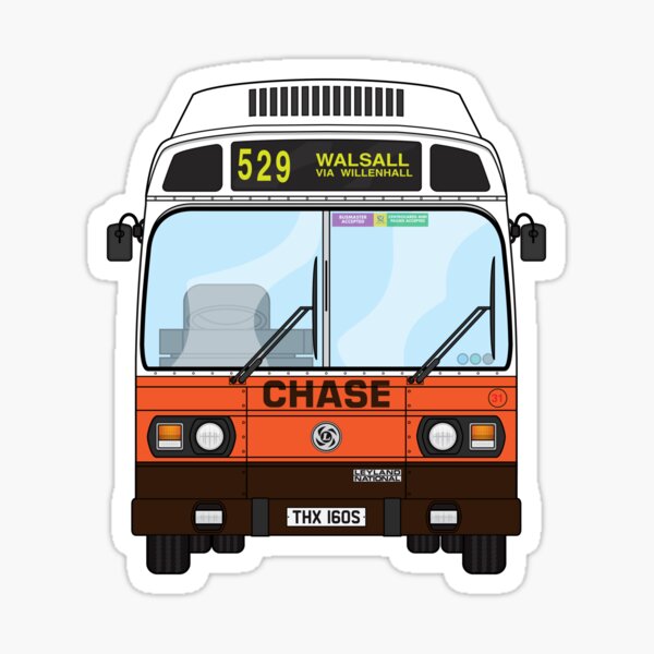 "Chase Bus Services Leyland National 31 THX160S Retro Illustration ...
