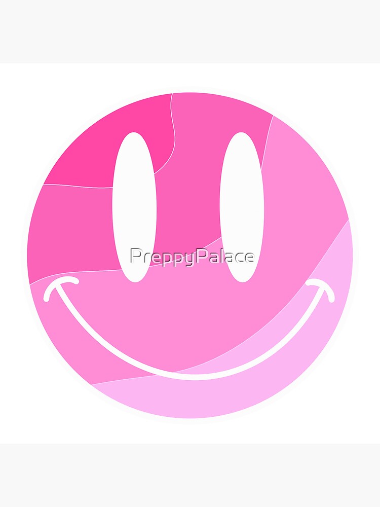 "Pink Multi-Color Smiley Face " Art Print for Sale by PreppyPalace ...