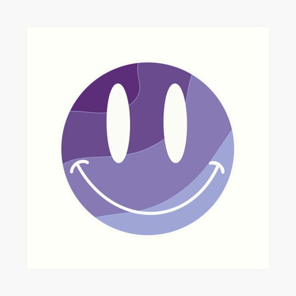"Purple Multi-Color Smiley Face " Art Print for Sale by PreppyPalace ...