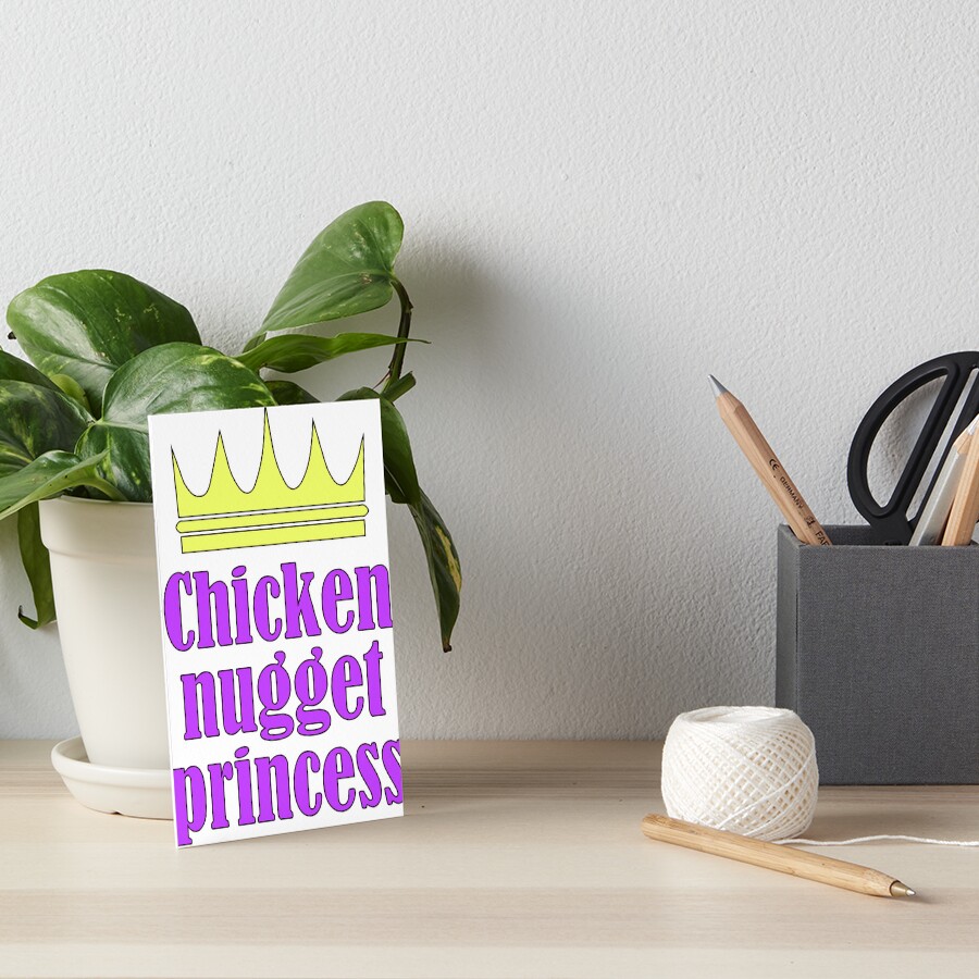 "Chicken Nugget Princess,chicken, food" Art Board Print by ninpoart ...