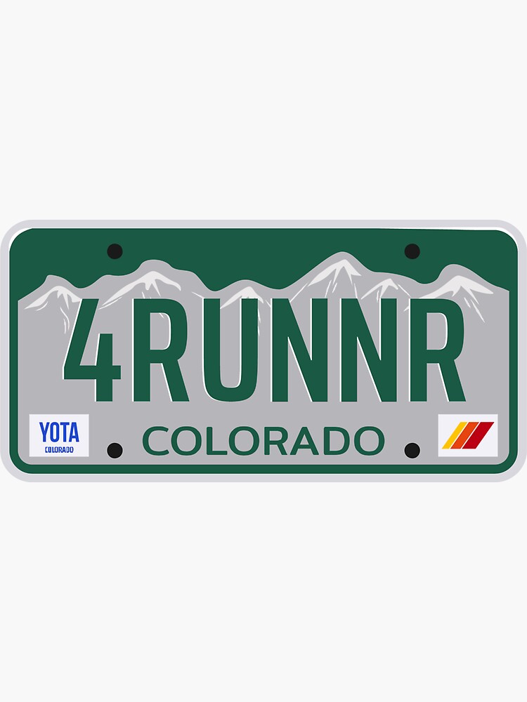 "Colorado 4runner License Plate" Sticker for Sale by 4RunnerGear ...