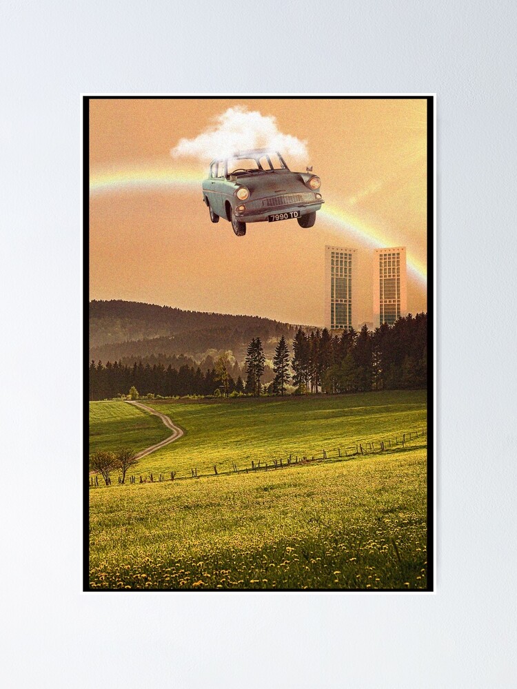 "Flying car " Poster for Sale by DevilStore69 | Redbubble