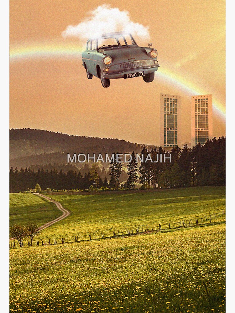 "Flying car " Sticker for Sale by DevilStore69 | Redbubble