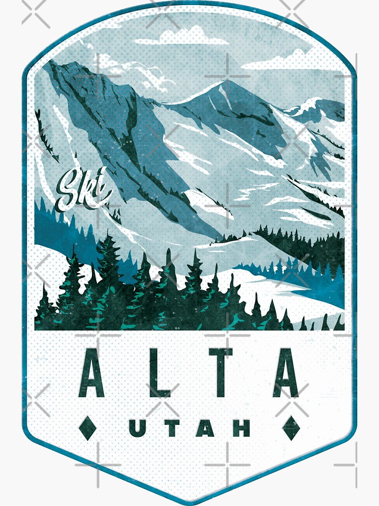"Alta Utah Ski Badge" Sticker by JordanHolmes | Redbubble