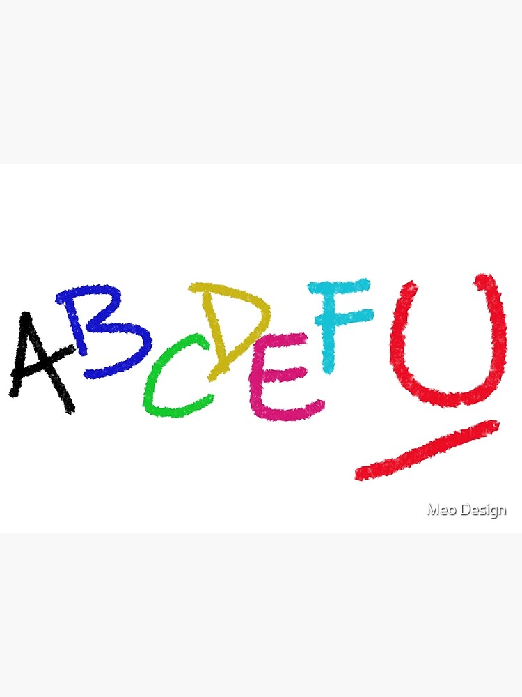 "Abcdefu colored letters on white background" Poster by RomeoAzahar ...