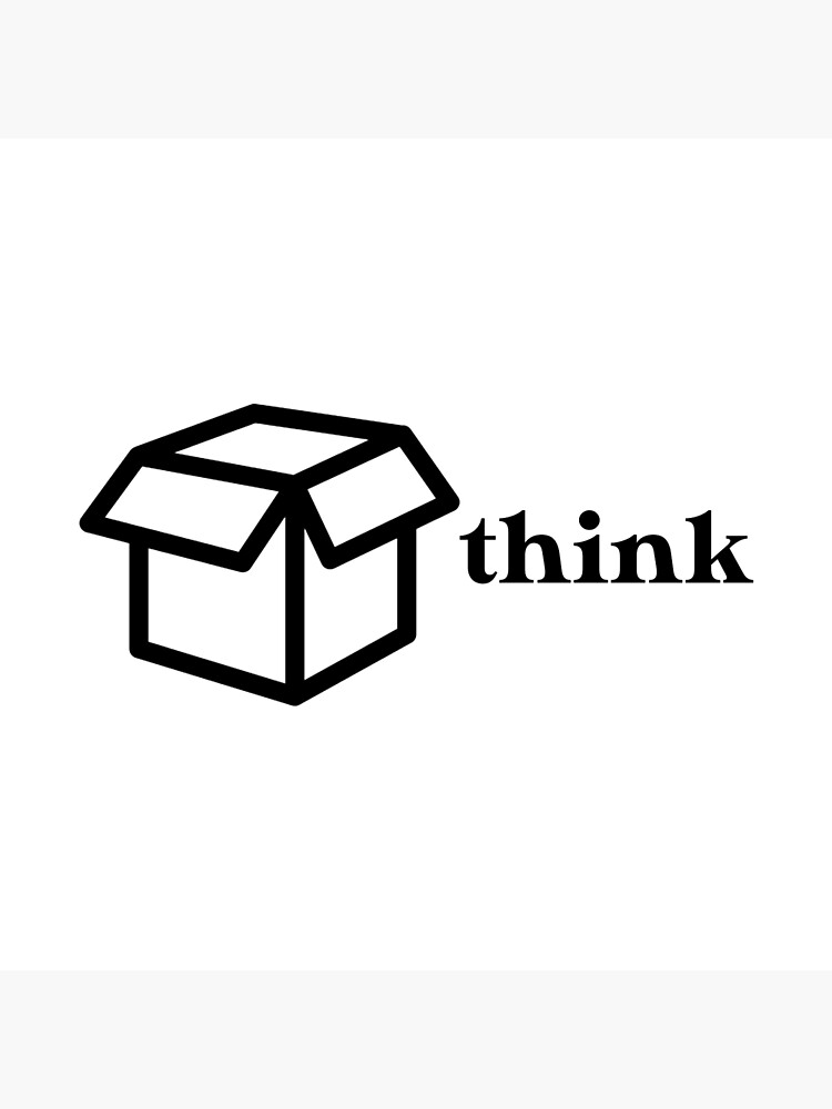 "Think Outside the Box Rebus Puzzle" Poster by IrrelephantTees | Redbubble