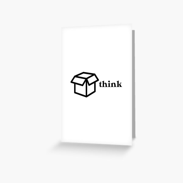 "Think Outside the Box Rebus Puzzle" Greeting Card by IrrelephantTees ...