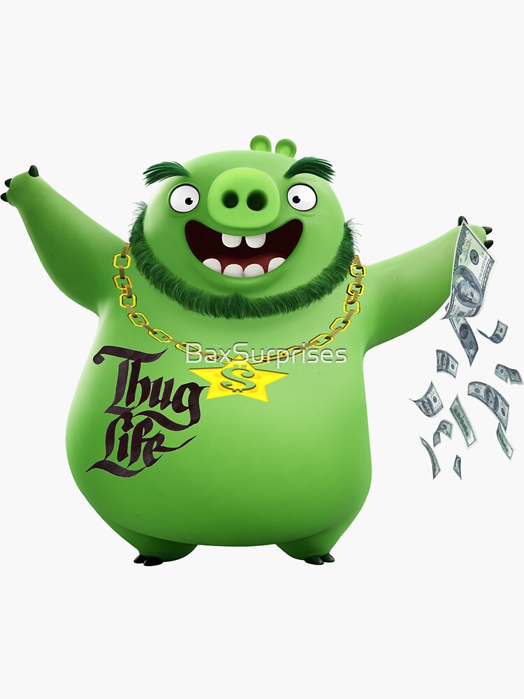 "the thug life white money" Sticker for Sale by BaxSurprises | Redbubble