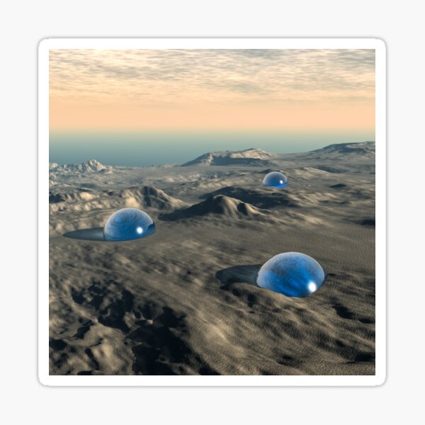 "Alien Spheres" Sticker by perkinsdesigns | Redbubble