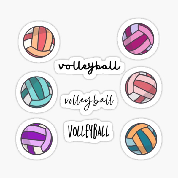 "Volleyball sticker pack" Sticker for Sale by ABInspired | Redbubble
