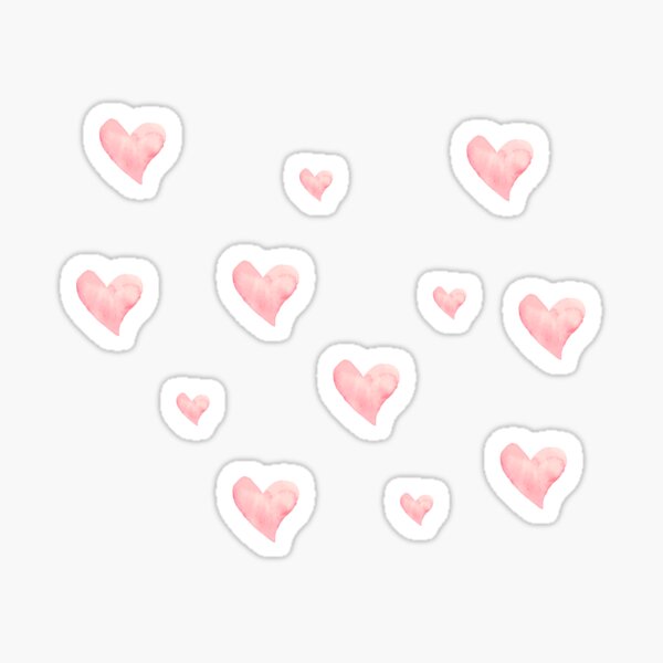 "Pink Hearts Sticker" Sticker by LuxuryDesigner1 | Redbubble