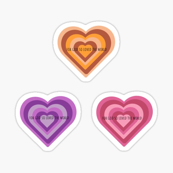 "God so loved the world - Sticker pack" Sticker for Sale by Redd ...