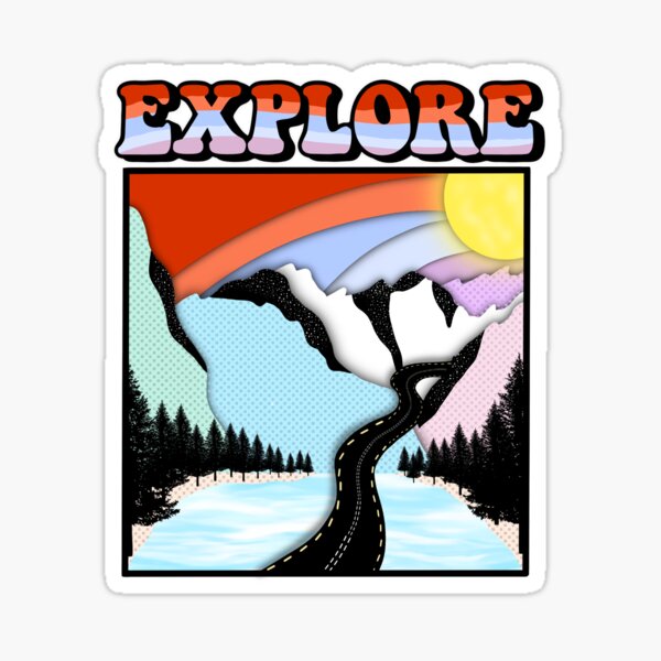 "Explore" Sticker for Sale by HighCiti | Redbubble