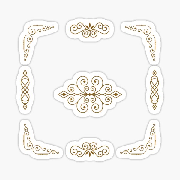 "vintage design royal" Sticker for Sale by blackitaa | Redbubble