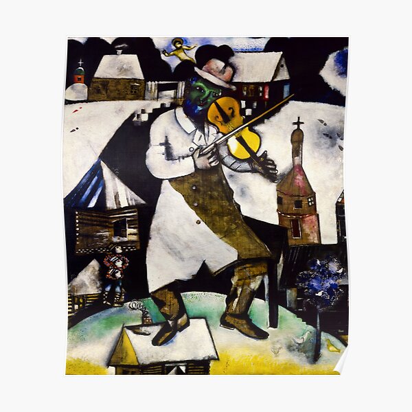 "The Fiddler by Marc Chagall" Poster for Sale by OrcaArtGallery | Redbubble