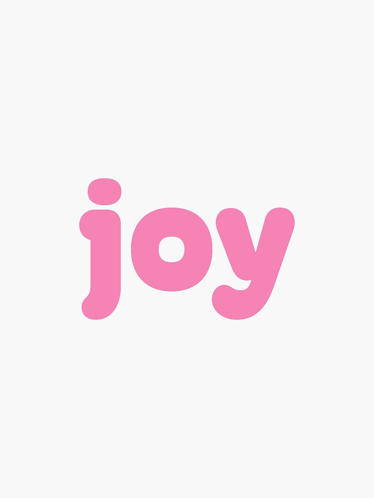 ""joy" pink word stickers" Sticker for Sale by yunshan | Redbubble