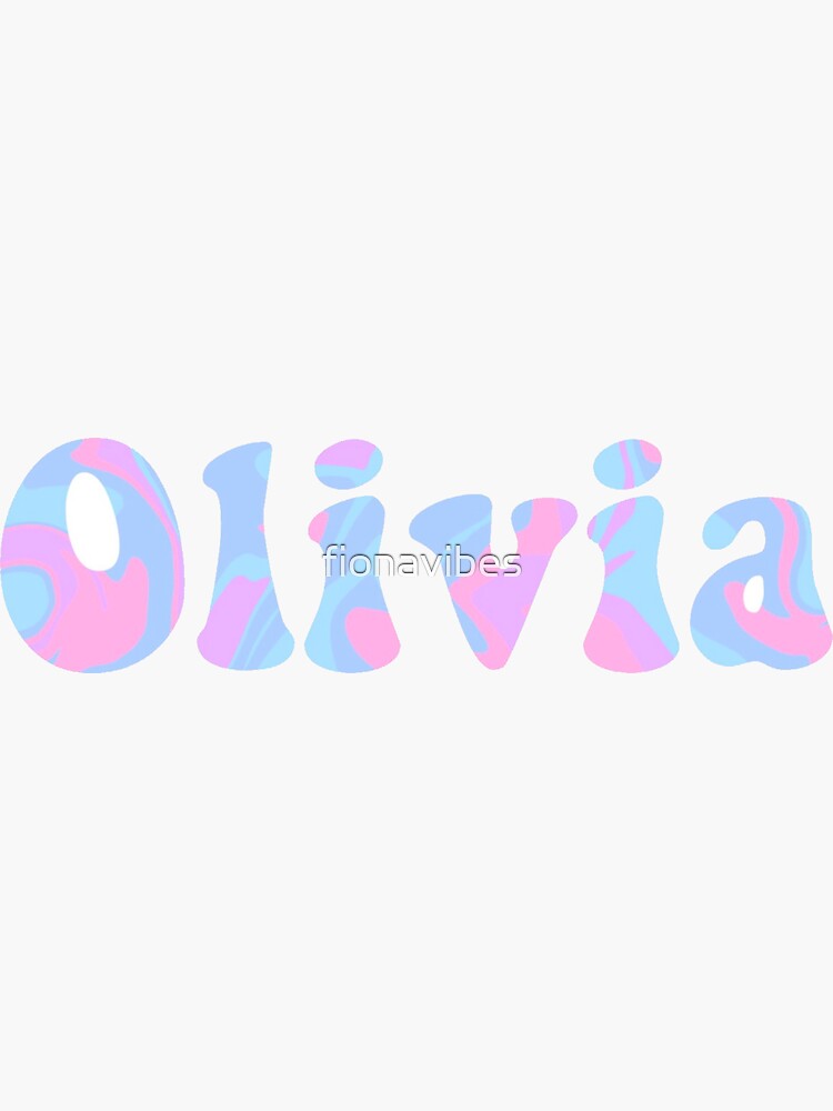 "Olivia name" Sticker for Sale by fionavibes | Redbubble