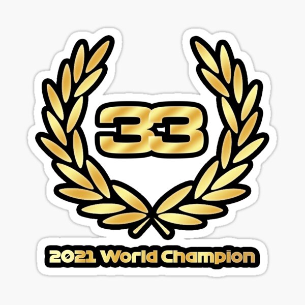 "Gold Max Verstappen Red Bull F1 World Champion" Sticker for Sale by ...