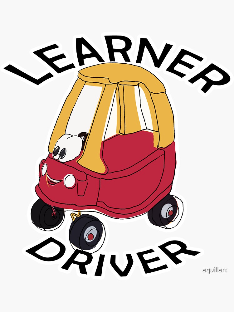 "Learner Driver" Sticker for Sale by aquillart | Redbubble
