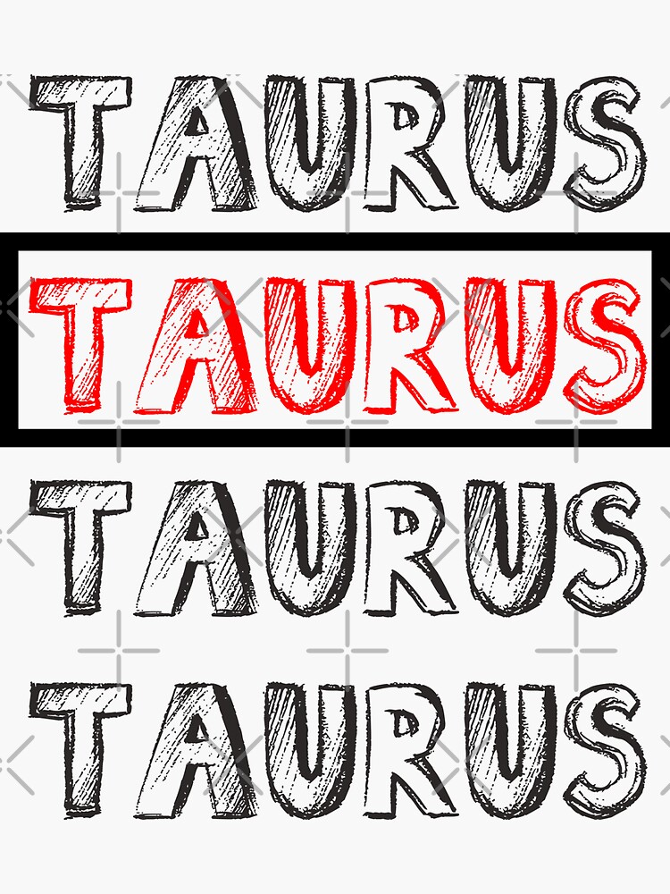 "Taurus-Cool Design" Sticker by theminimalzone | Redbubble