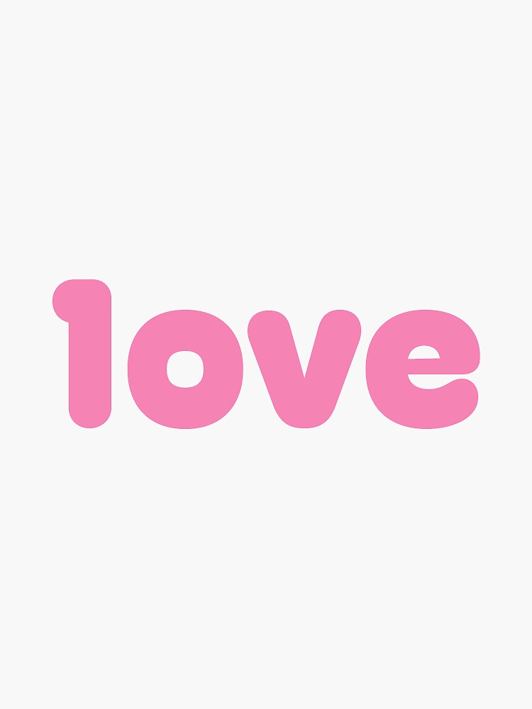 ""love" pink word stickers" Sticker by yunshan | Redbubble