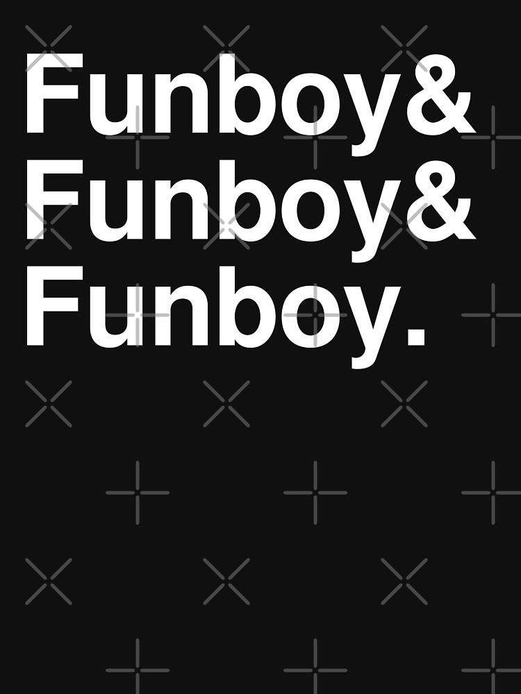 "Funboy Three list - white" T-shirt for Sale by chateauteabag ...